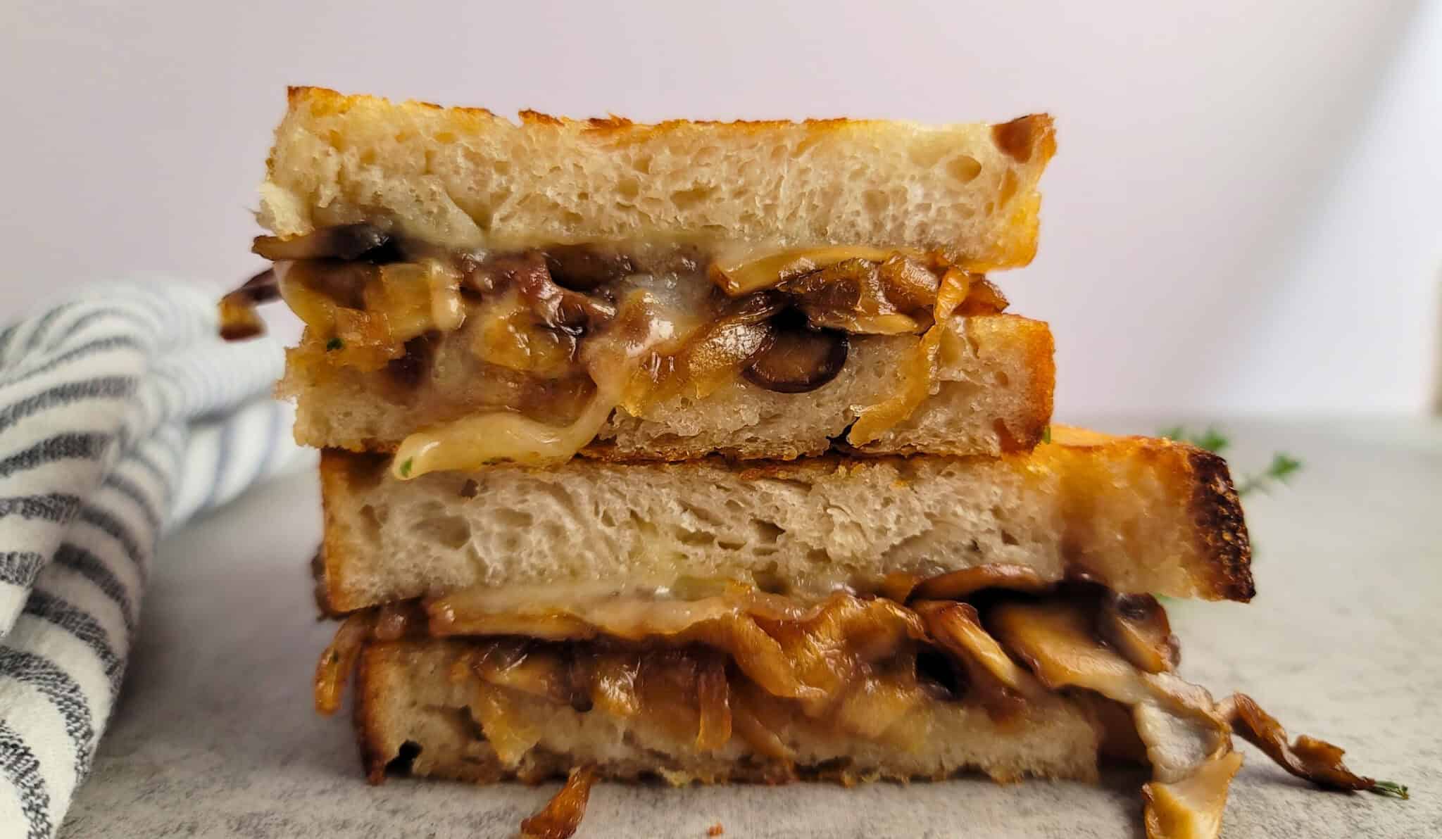 Caramelized Onion and Mushroom Grilled Cheese - Simply Scratch Made