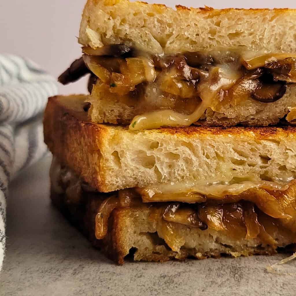 Caramelized Onion and Mushroom Grilled Cheese - Simply Scratch Made