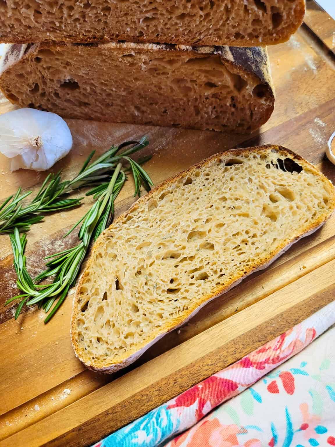 Roasted Garlic and Rosemary Sourdough Bread - Simply Scratch Made