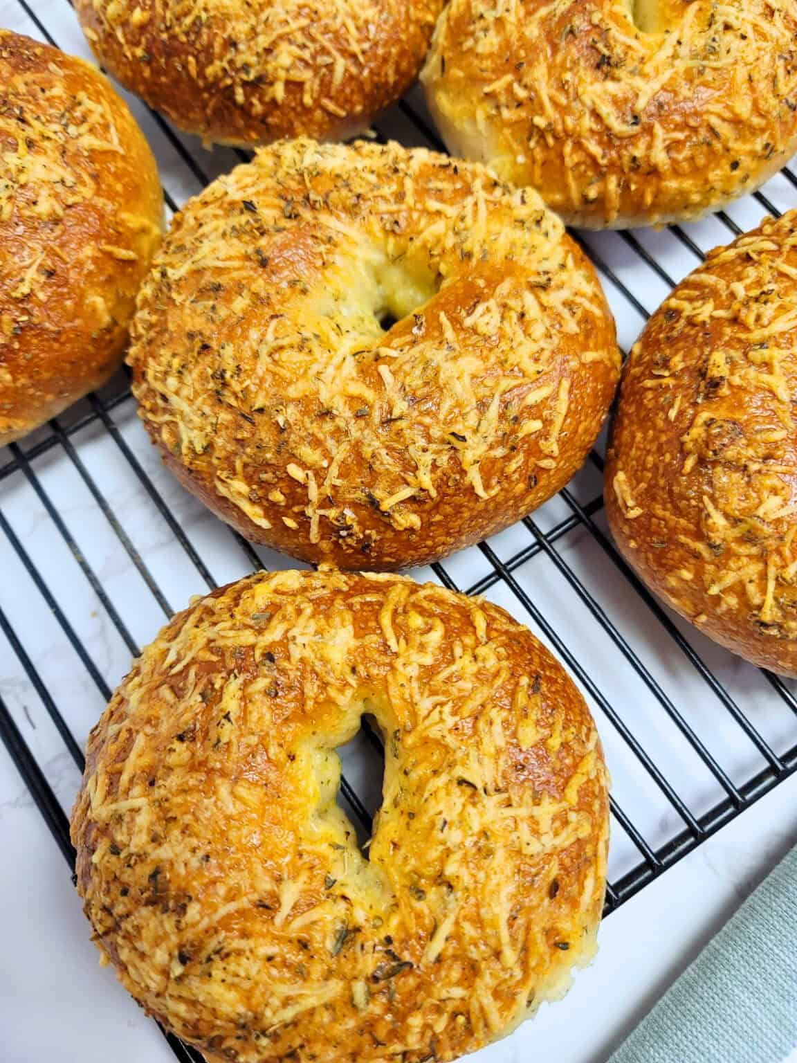 Italian Herbs and Cheese Bagels - Simply Scratch Made