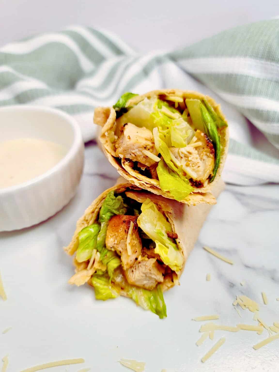 Chicken Caesar Salad Wrap Recipe - Simply Scratch Made