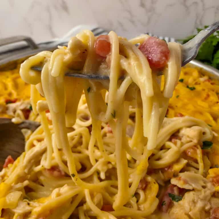 Cheesy Chicken Spaghetti - Simply Scratch Made