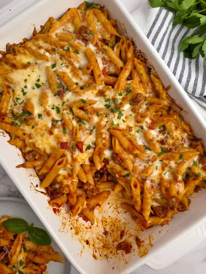 Baked Penne with Sausage - Simply Scratch Made
