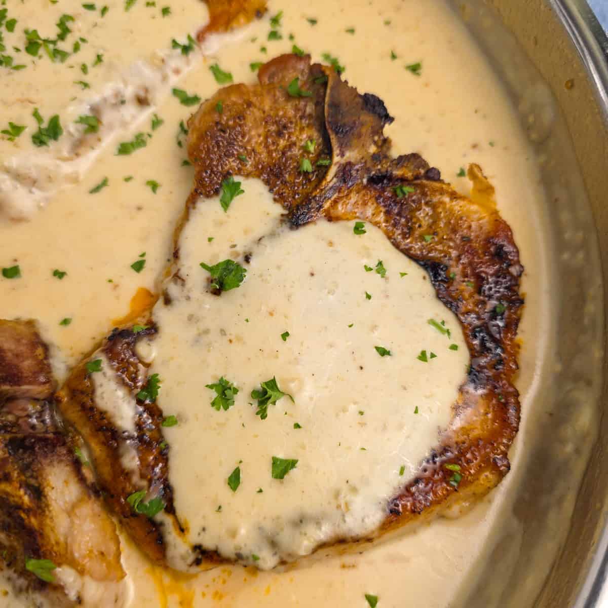 Creamy Garlic Pork Chops - Simply Scratch Made