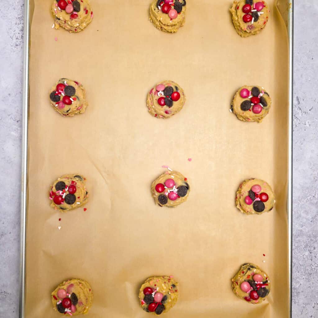 Valentine M&M Cookies - Simply Scratch Made