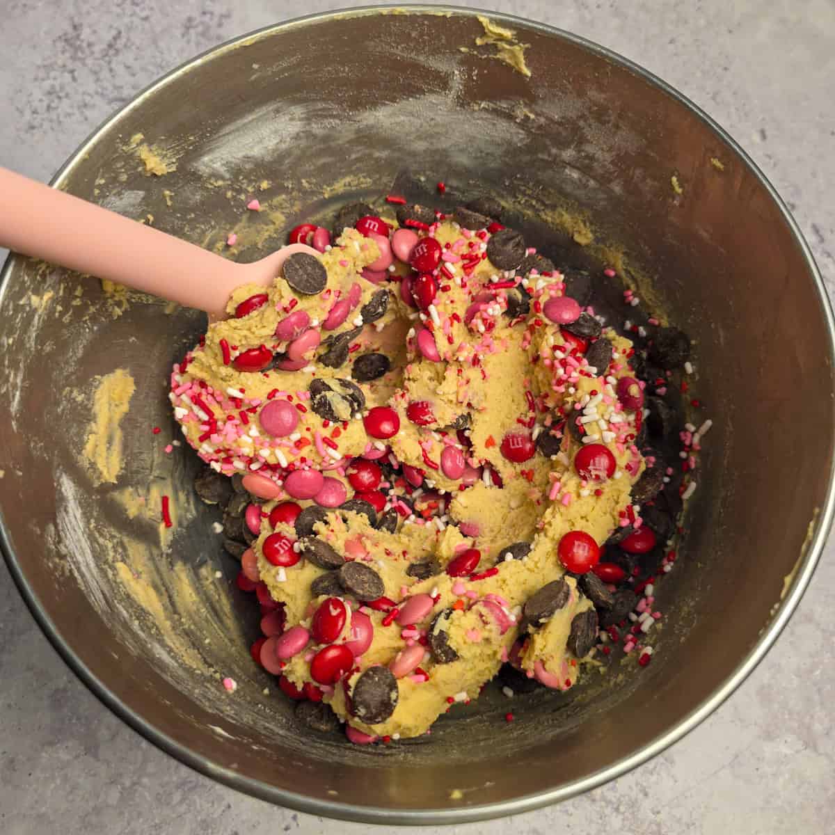 Valentine M&M Cookies - Simply Scratch Made