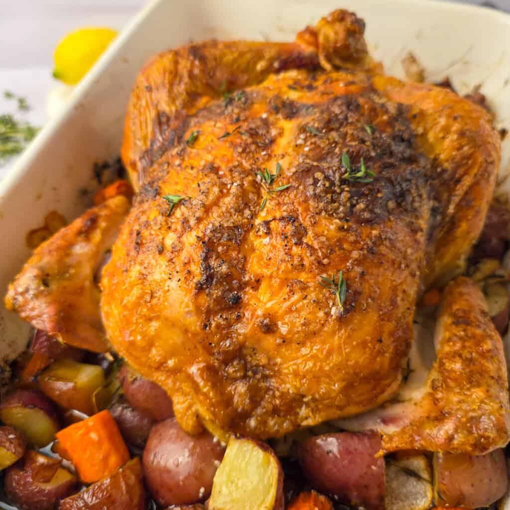 Whole Roasted Chicken with Vegetables - Simply Scratch Made