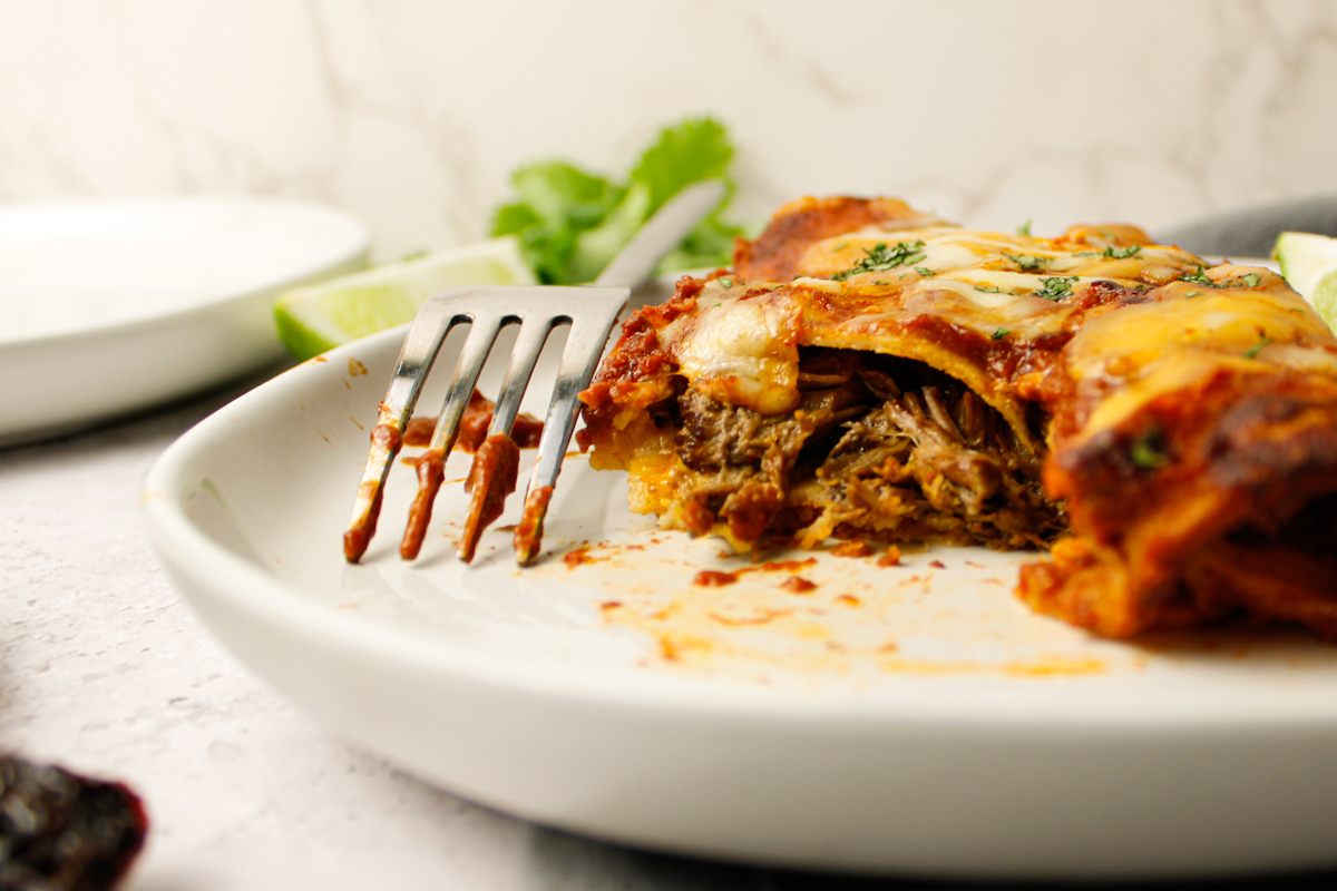 The Best Shredded Beef Enchiladas with Homemade Sauce